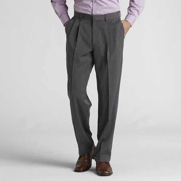 Covington | Pants | Mens Pleated Front Cuffed Dress Pants 38x32 | Poshmark